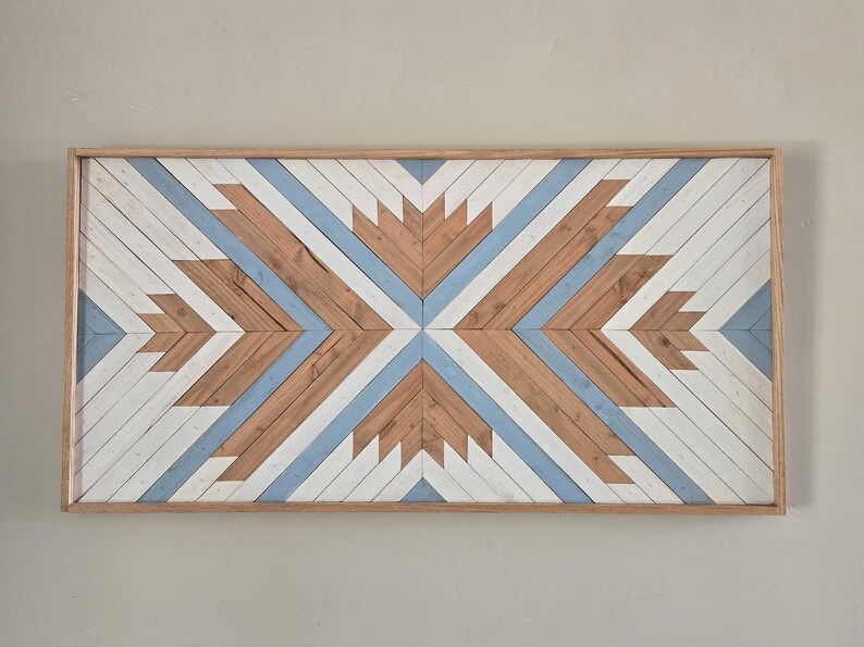 Wooden Aztec Wall Art, Boho Art, Rustic Wood Wall Art - Etsy