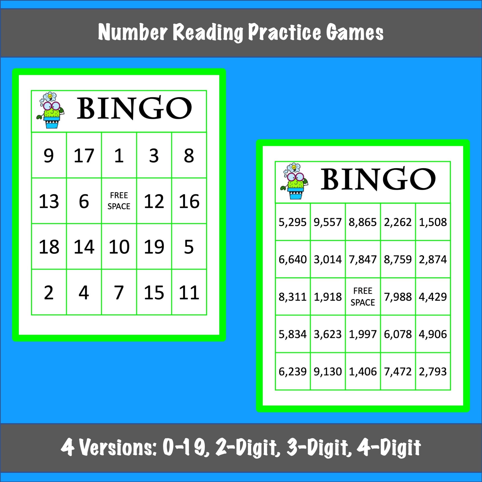 Number Reading Practice Games for Dyslexia and Dyscalculia Students - Etsy