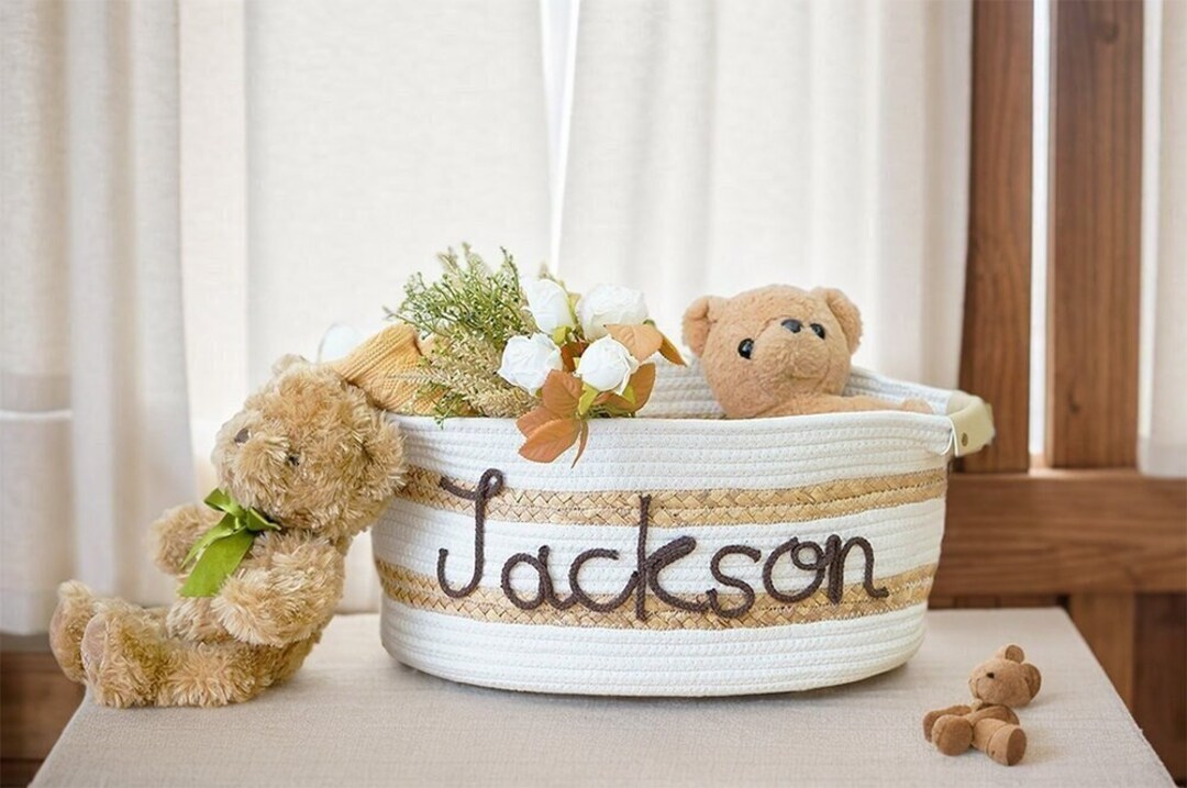 Personalized Baby Shower Gift Basketbaby Gift Basket,large Toy Basket ...
