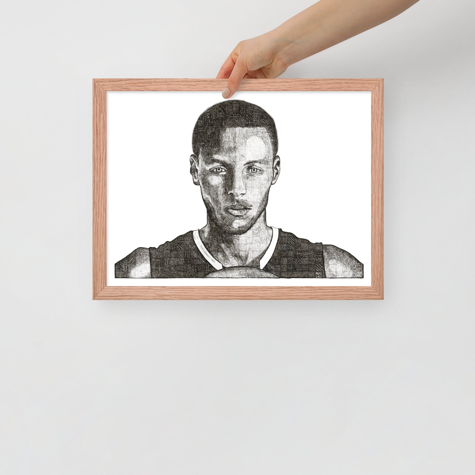Stephen Curry Portrait Stephen Curry Framed Wall Art Stephen - Etsy