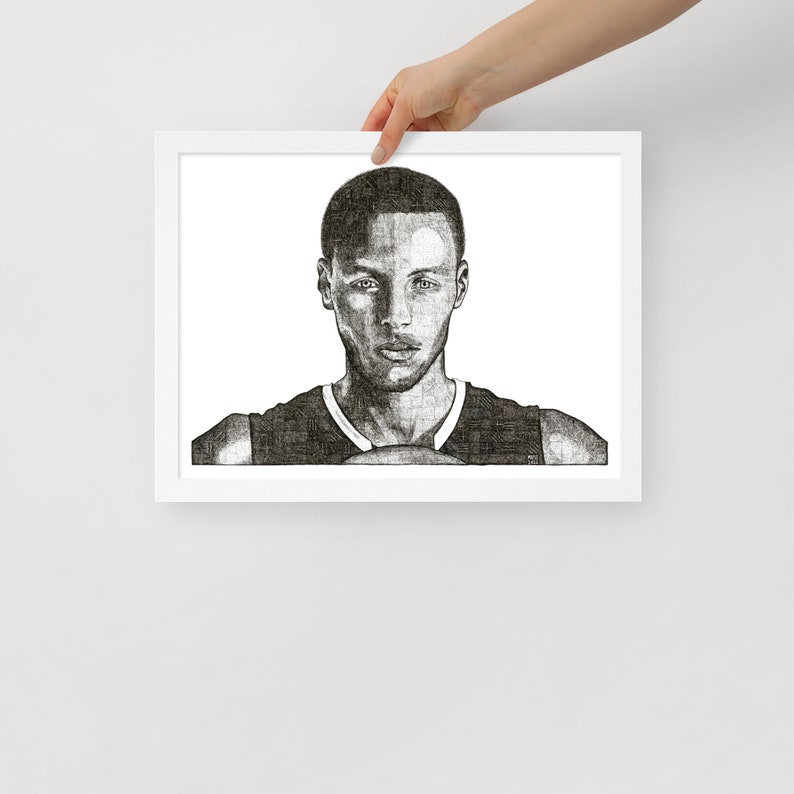 Stephen Curry Portrait, Stephen Curry Framed Wall Art, Stephen Curry ...