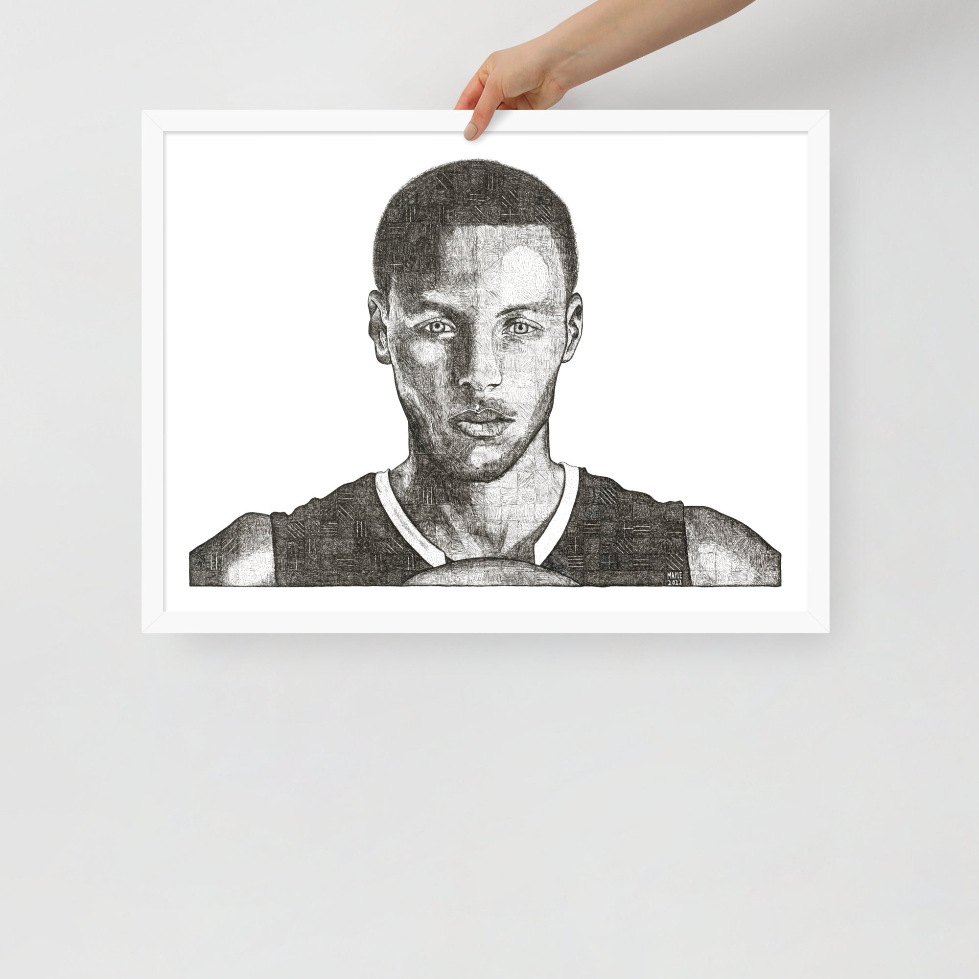Stephen Curry Portrait, Stephen Curry Framed Wall Art, Stephen Curry ...