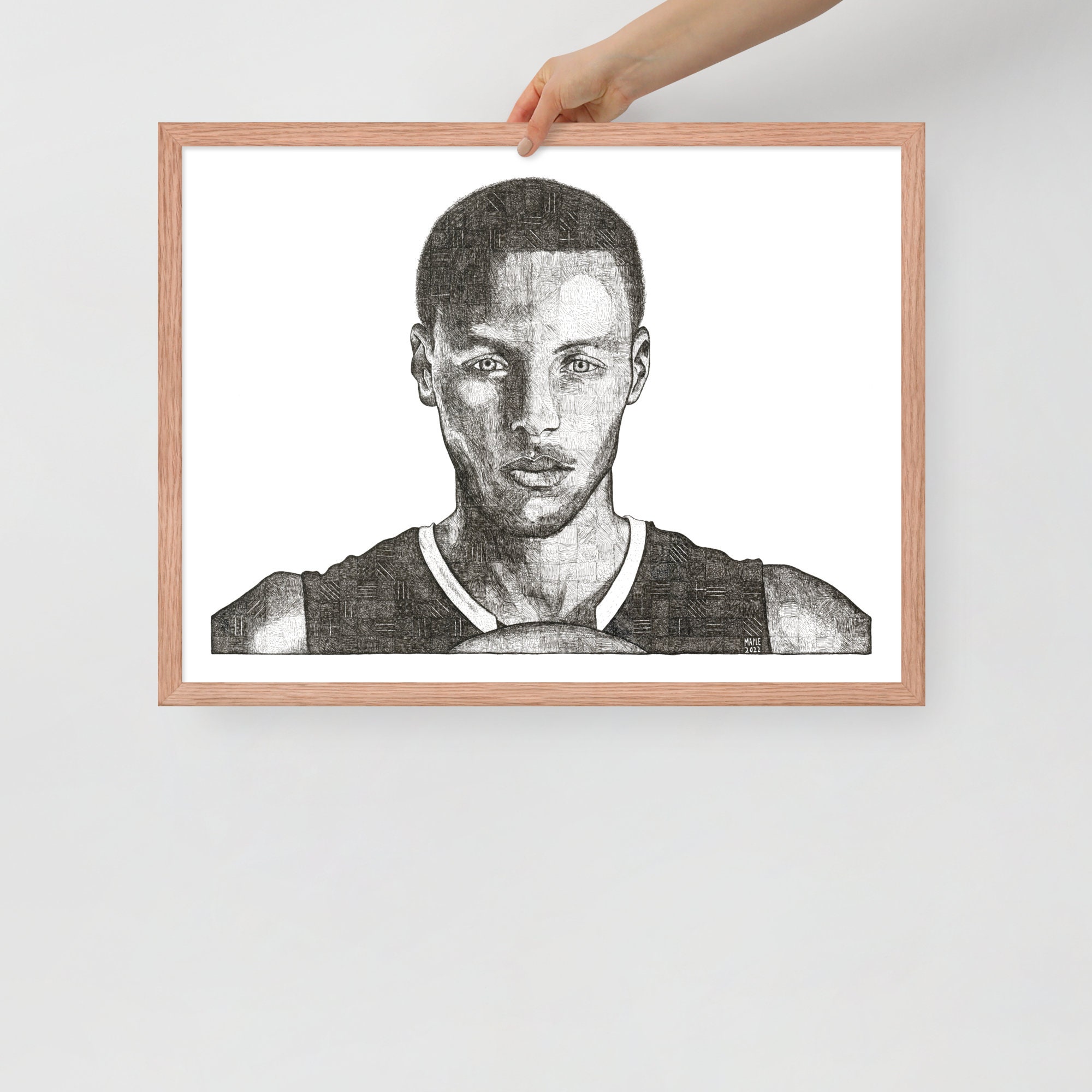 Stephen Curry Portrait, Stephen Curry Framed Wall Art, Stephen Curry ...