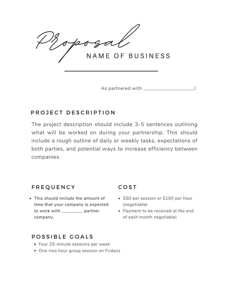 Business Proposal Template - Etsy