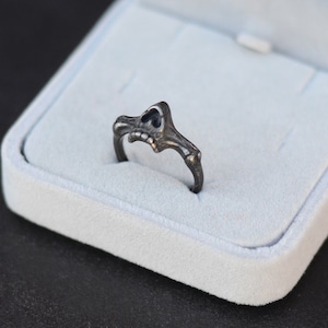 Gothic Half Skull Ring - Stainless Steel Bones Ring - Handmade Punk ...