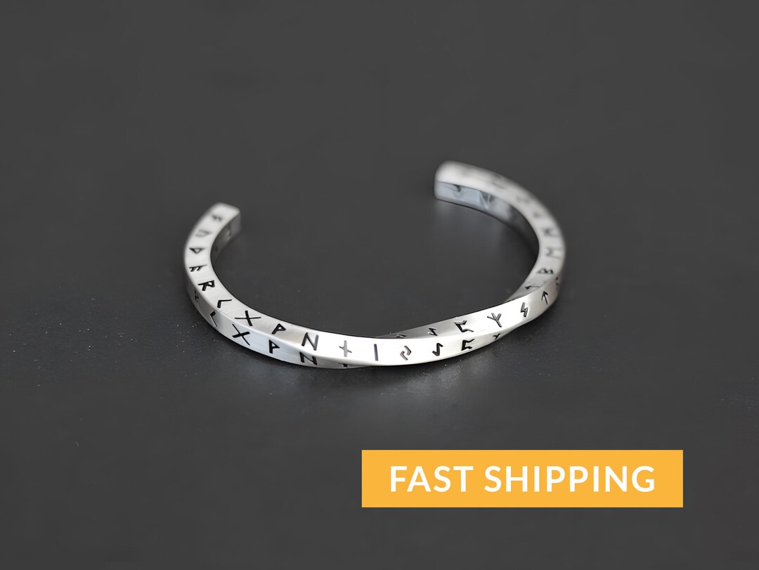 Norse and Celtic-inspired Bracelets for Men: Viking Bangle With Runes ...