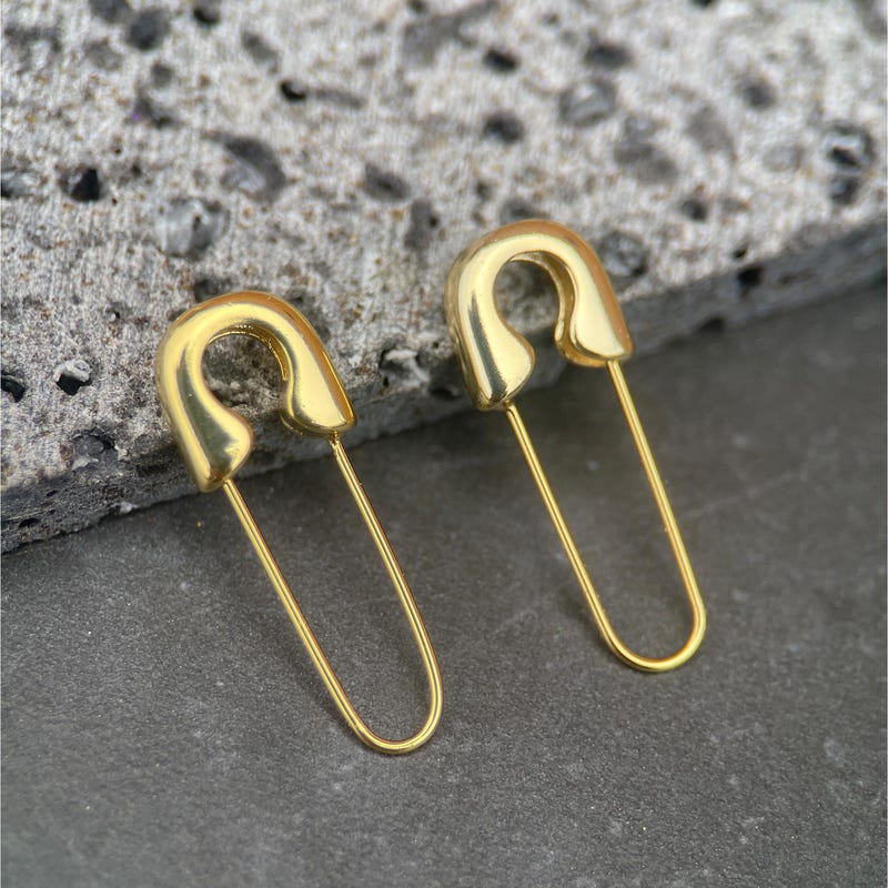 Safety Pin Earrings - Etsy