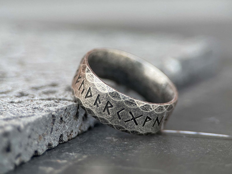 Vintage Silver Viking Rune Ring for Men and Women – Nordic Odin ...