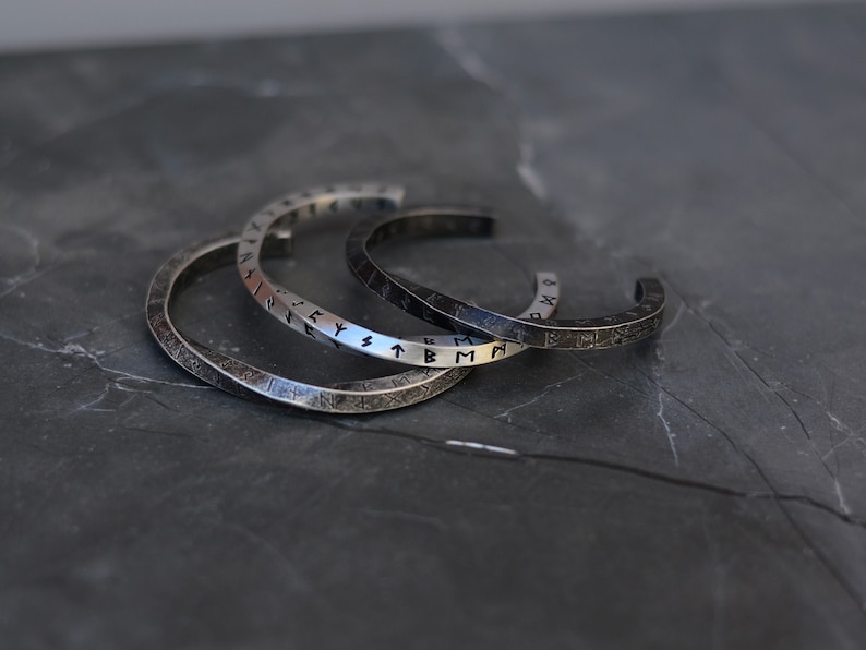 Norse and Celtic-inspired Bracelets for Men: Viking Bangle With Runes ...