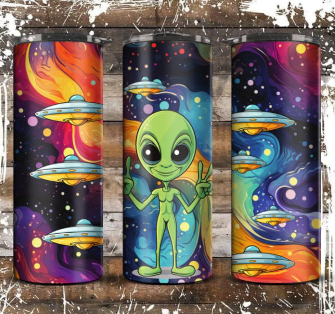 Cute Alien Tumbler Combo With Matching Mouse Pad and Air Freshener - Etsy