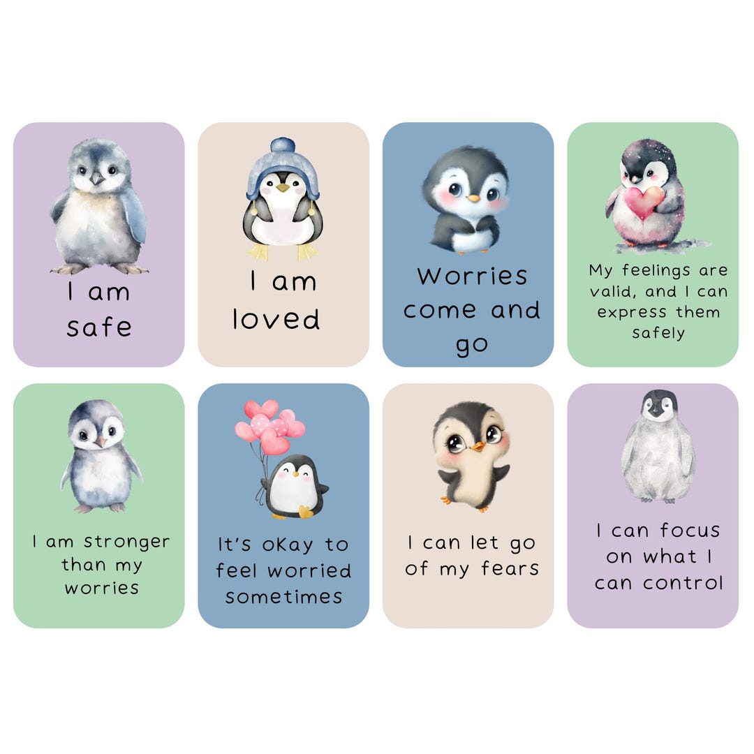 Penguin Affirmation Cards Help Children Manage Worries, Build ...
