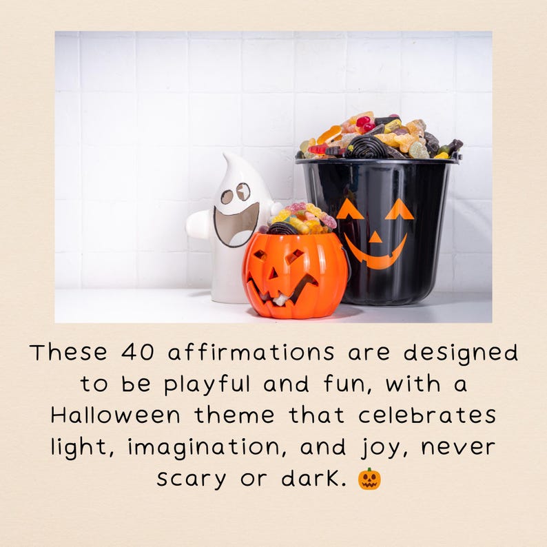 Printable Halloween Affirmation Cards for Kids: Uplifting Seasonal Joy ...