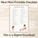 New Mum Check List Bundle. 11 Checklists to Prepare for Baby and Beyond ...