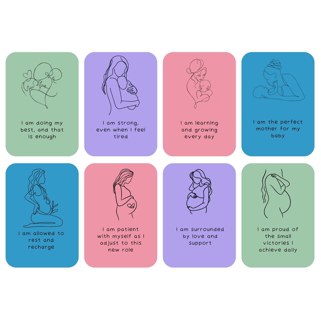 Postpartum Affirmation Cards: New Mum Positivity (printable Download ...