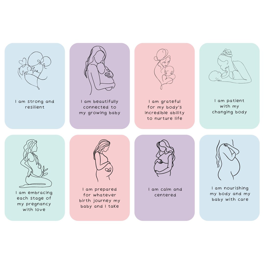 40 Pregnancy Affirmation Cards. Pregnancy Wellness. Positive Birth ...