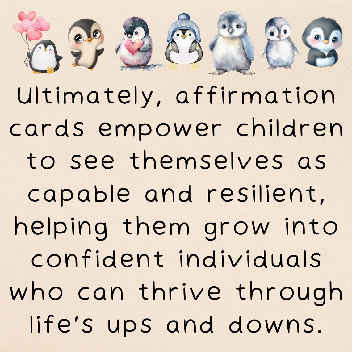 Penguin Affirmation Cards Help Children Manage Worries, Build ...