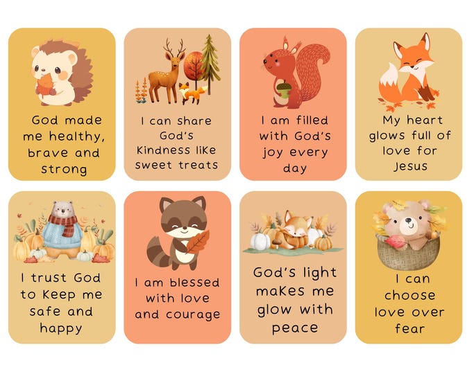 Printable Halloween Affirmation Cards for Kids: Uplifting Seasonal Joy ...