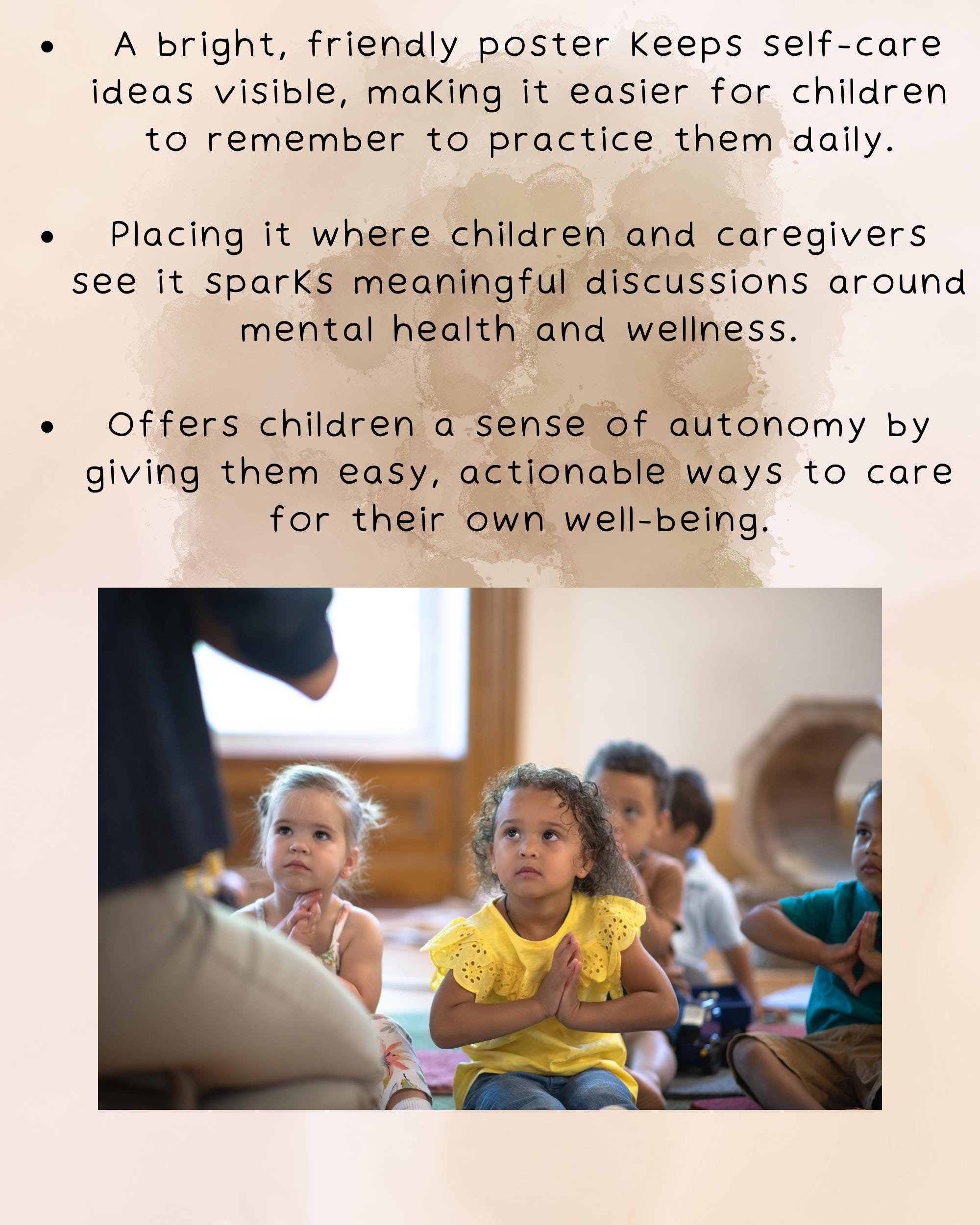 Self Care Poster for Young Children - Etsy