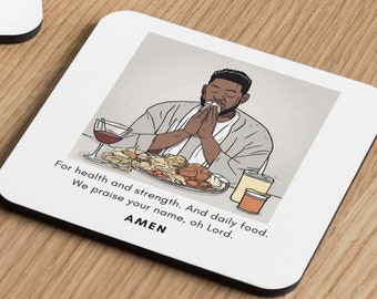 Cork-back Prayer Coaster - Etsy