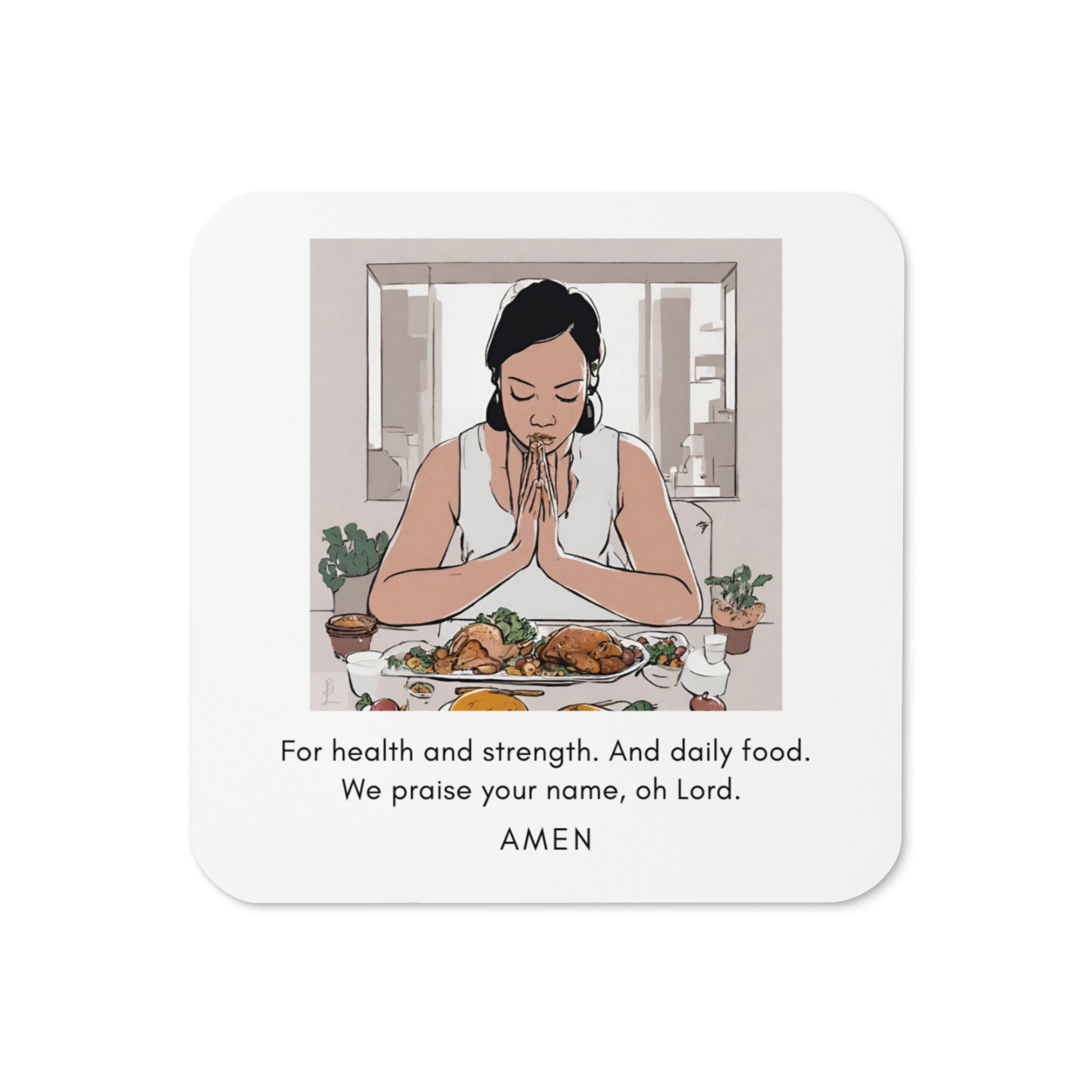 Cork-back Prayer Coaster - Etsy
