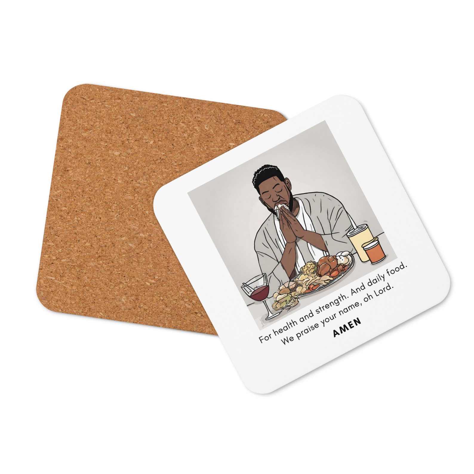 Cork-back Prayer Coaster - Etsy