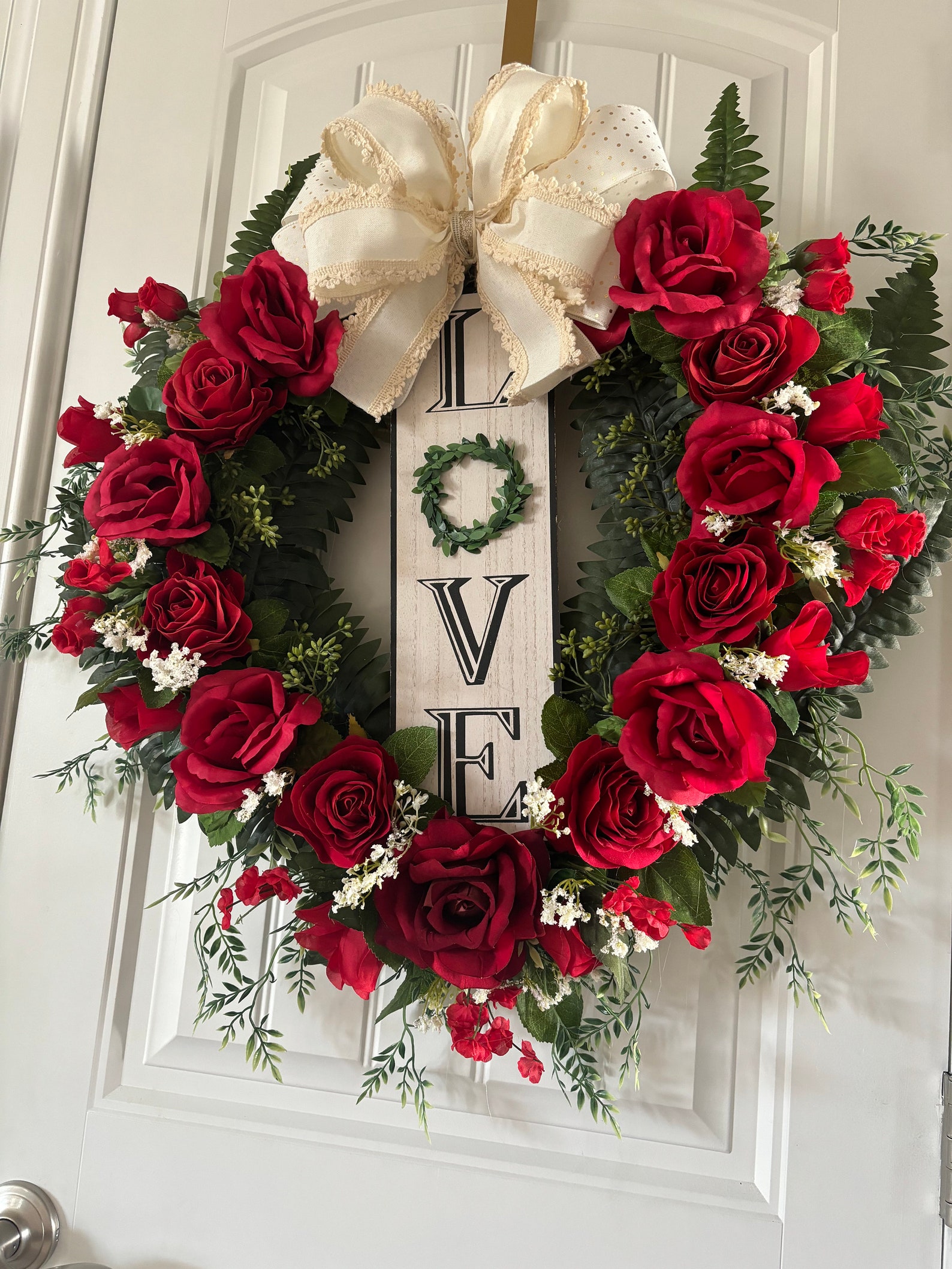 Red Roses Wreath - Etsy