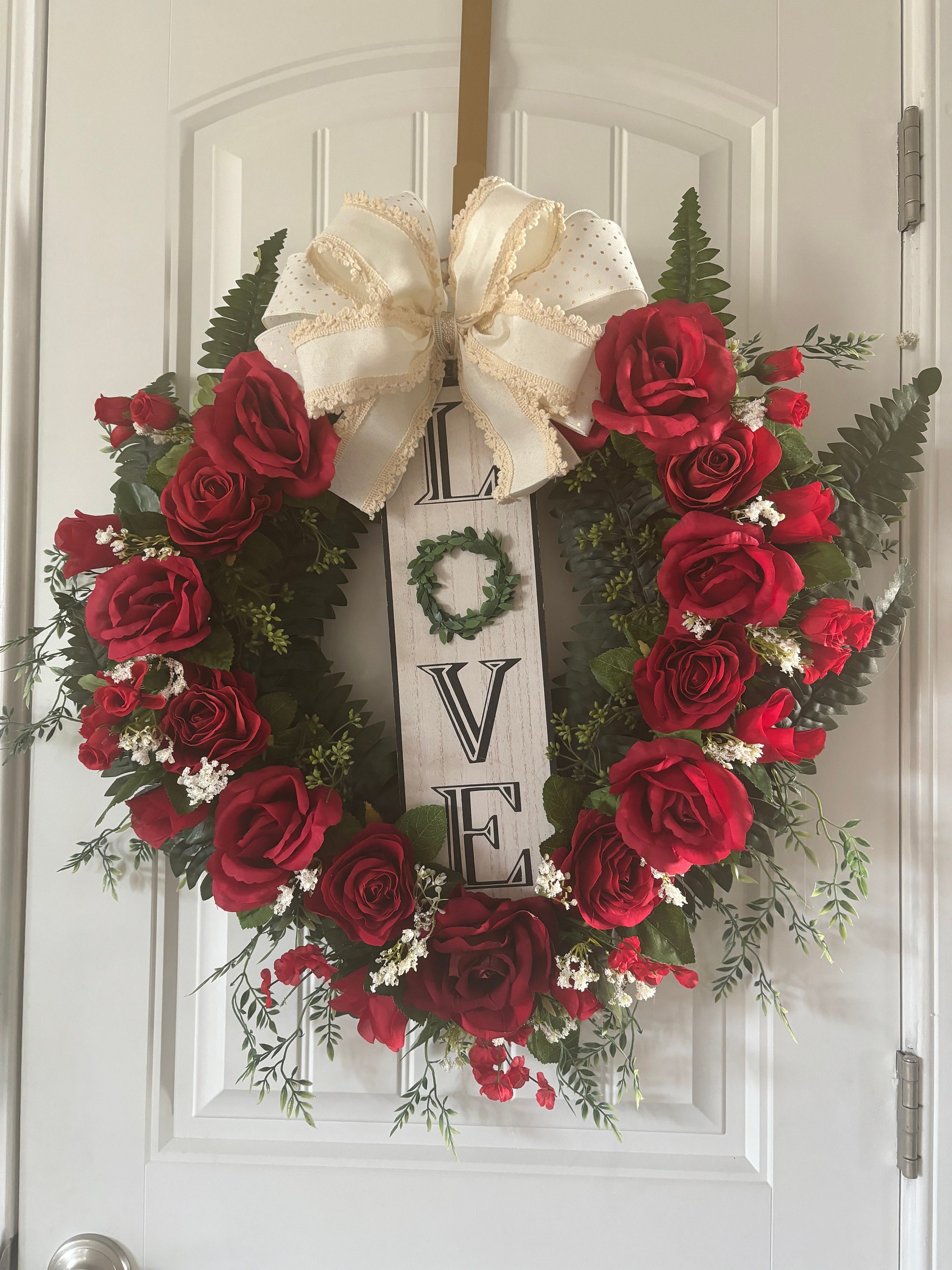 Red Roses Wreath - Etsy