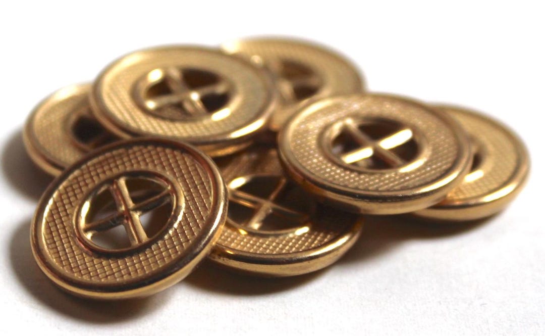 Gold Metal Buttons - Etsy