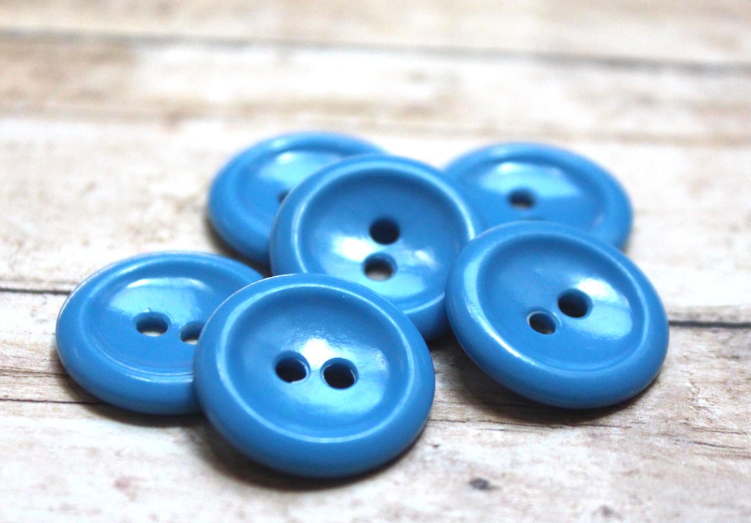 Light Blue Concave Buttons - Etsy