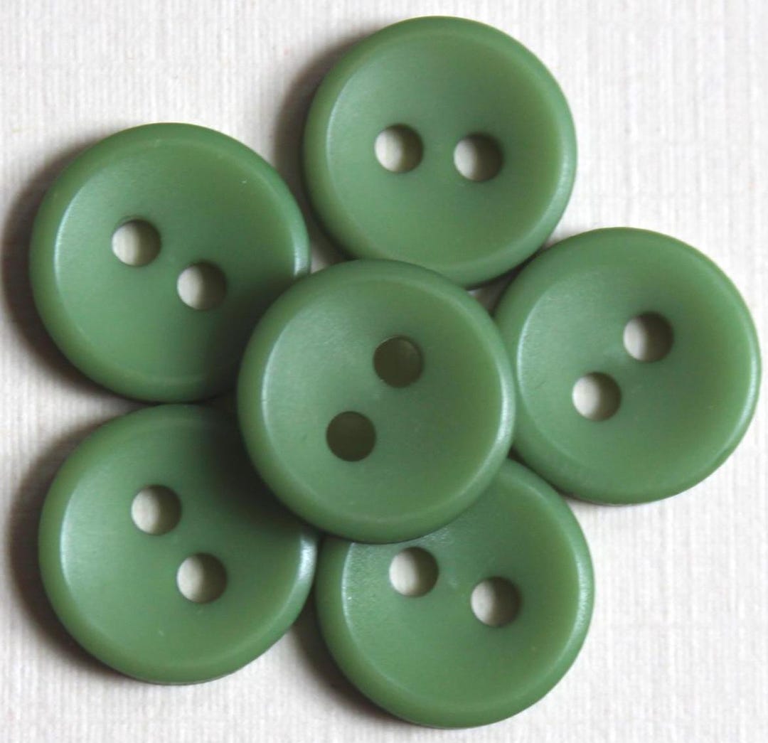 Small Matte Green Buttons - Etsy