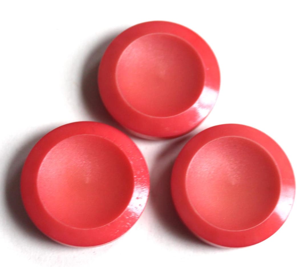 Large Dark Coral Buttons - Etsy