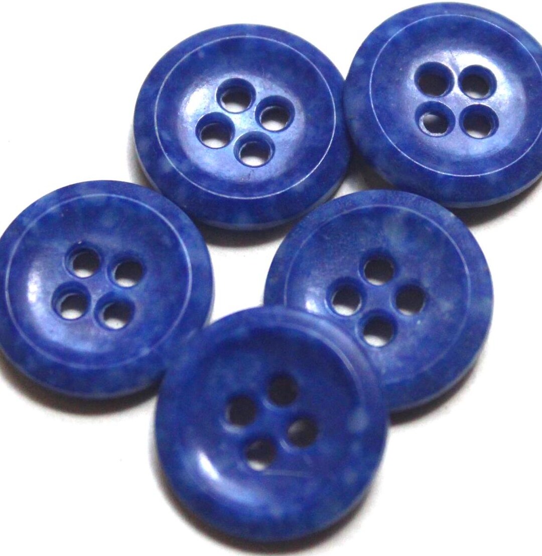 Dark Blue Concave Marble Buttons - Etsy
