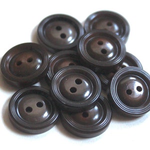 Vintage Dark Brown Buttons - Etsy