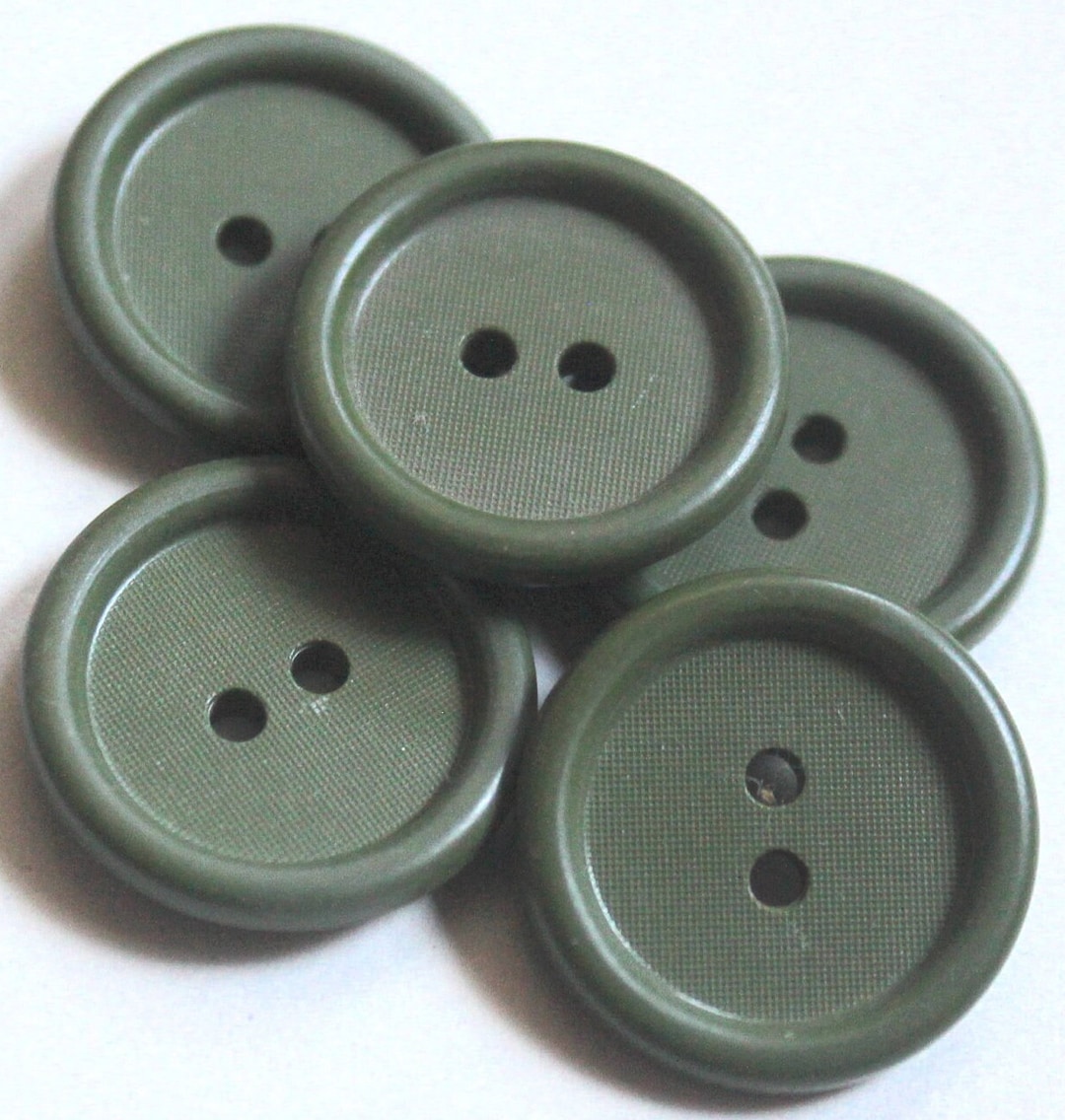 Vintage Olive Green Buttons - Etsy