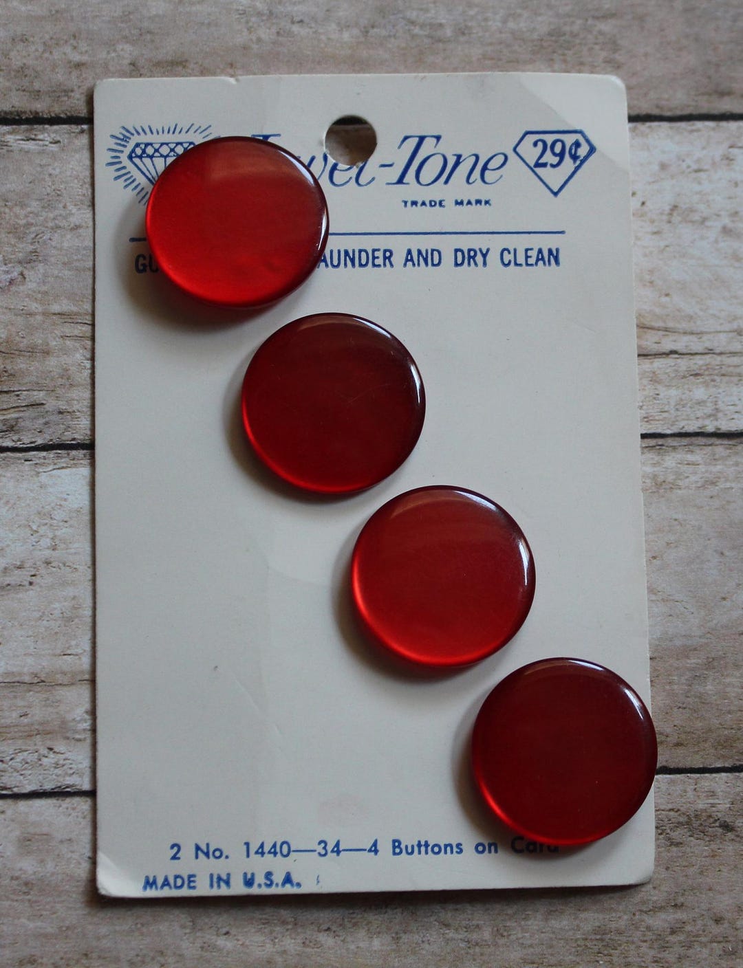 Vintage Red Buttons - Etsy