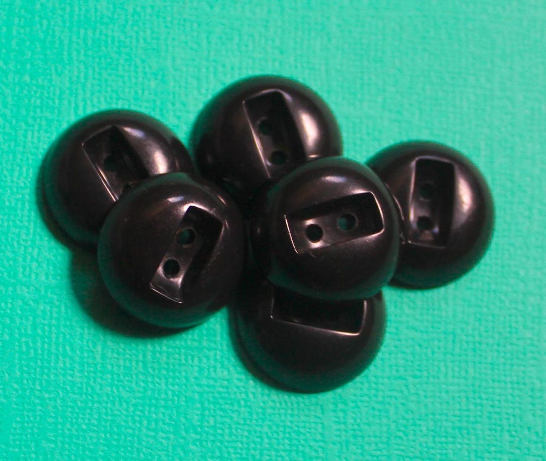 Black Dome Buttons - Etsy