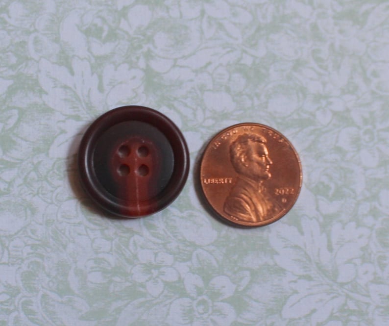 Vintage Dark Brown Rust Marble Buttons - Etsy