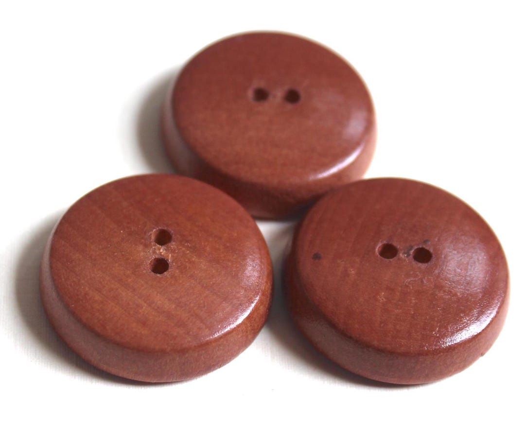 Vintage Large Wood Buttons - Etsy