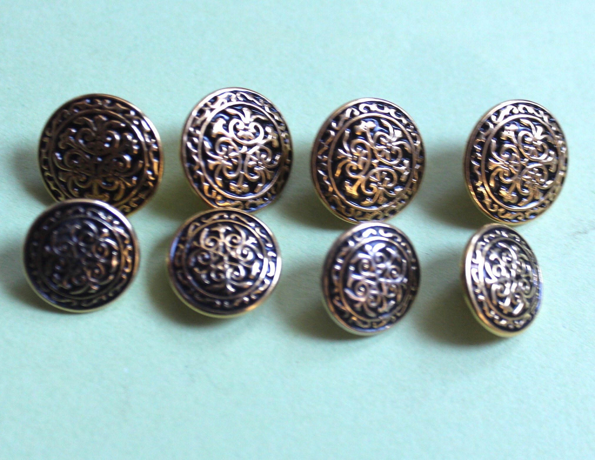 Vintage Brass Metal Buttons - Etsy