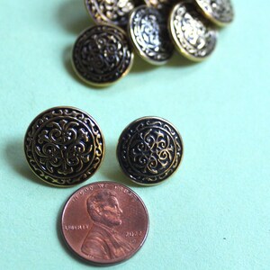 Vintage Brass Metal Buttons - Etsy