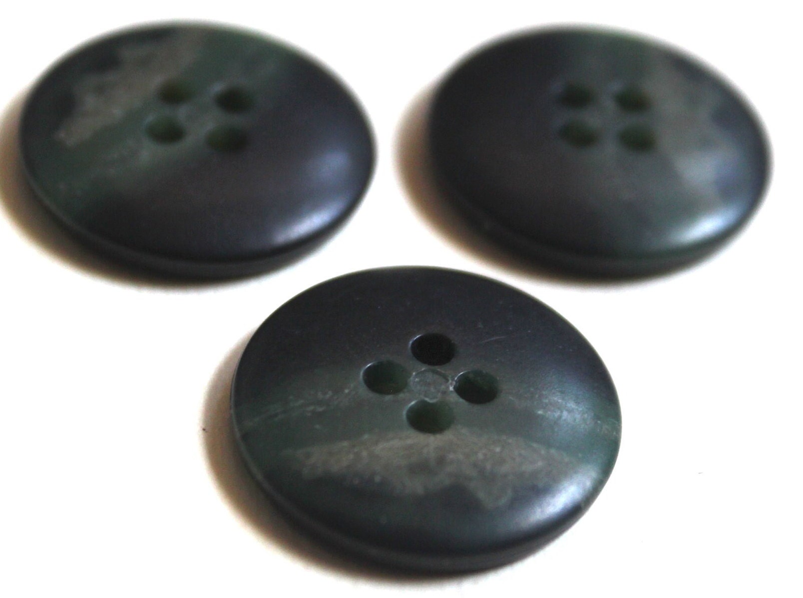 Dark Green and Black Marble Buttons - Etsy