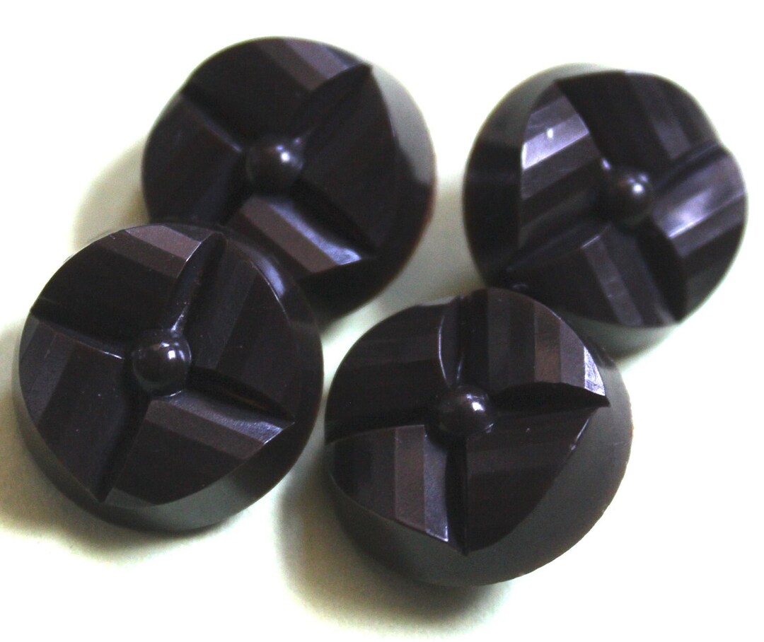 Vintage Dark Brown Texture Shank Buttons - Etsy