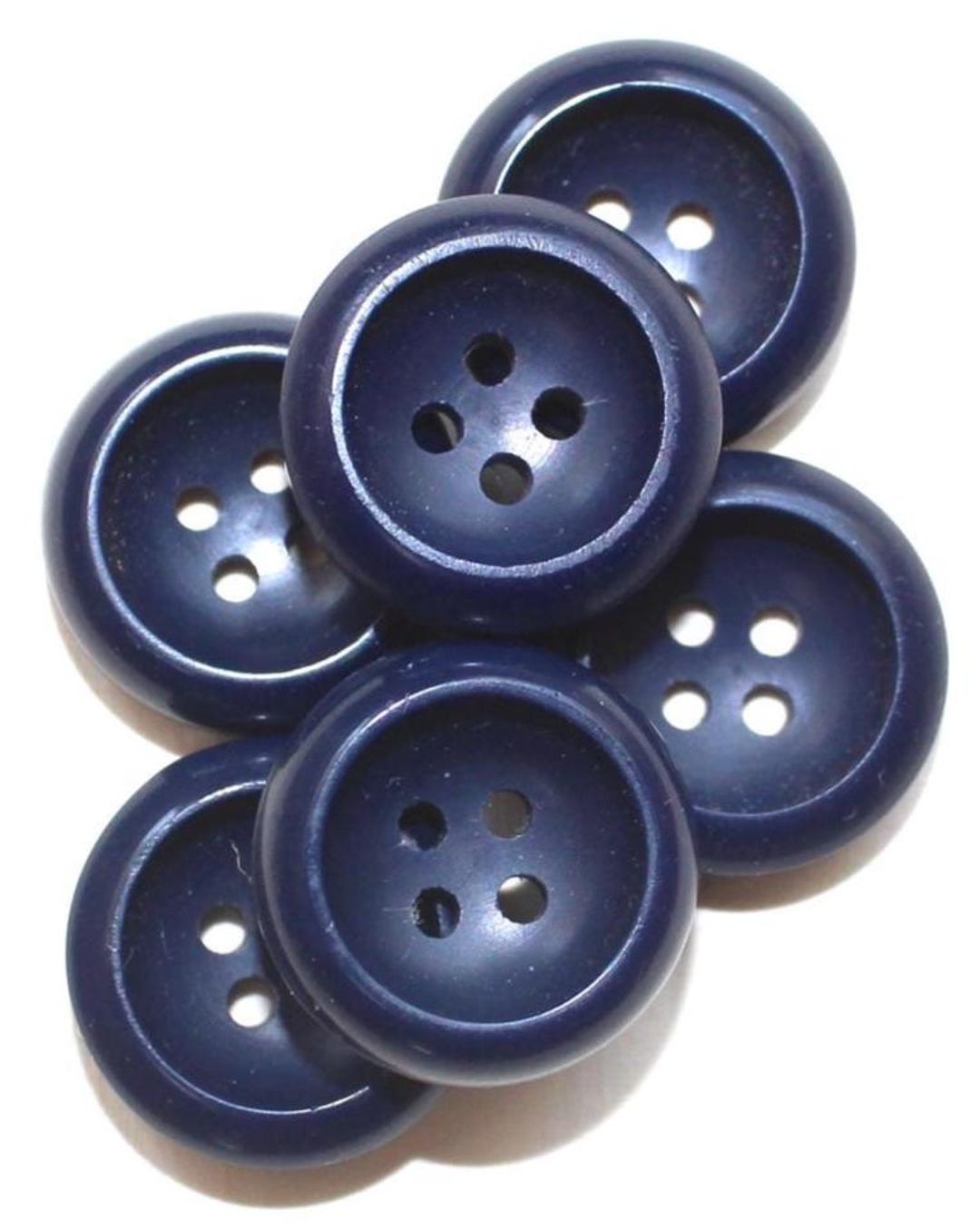 Navy Blue Concave Buttons - Etsy