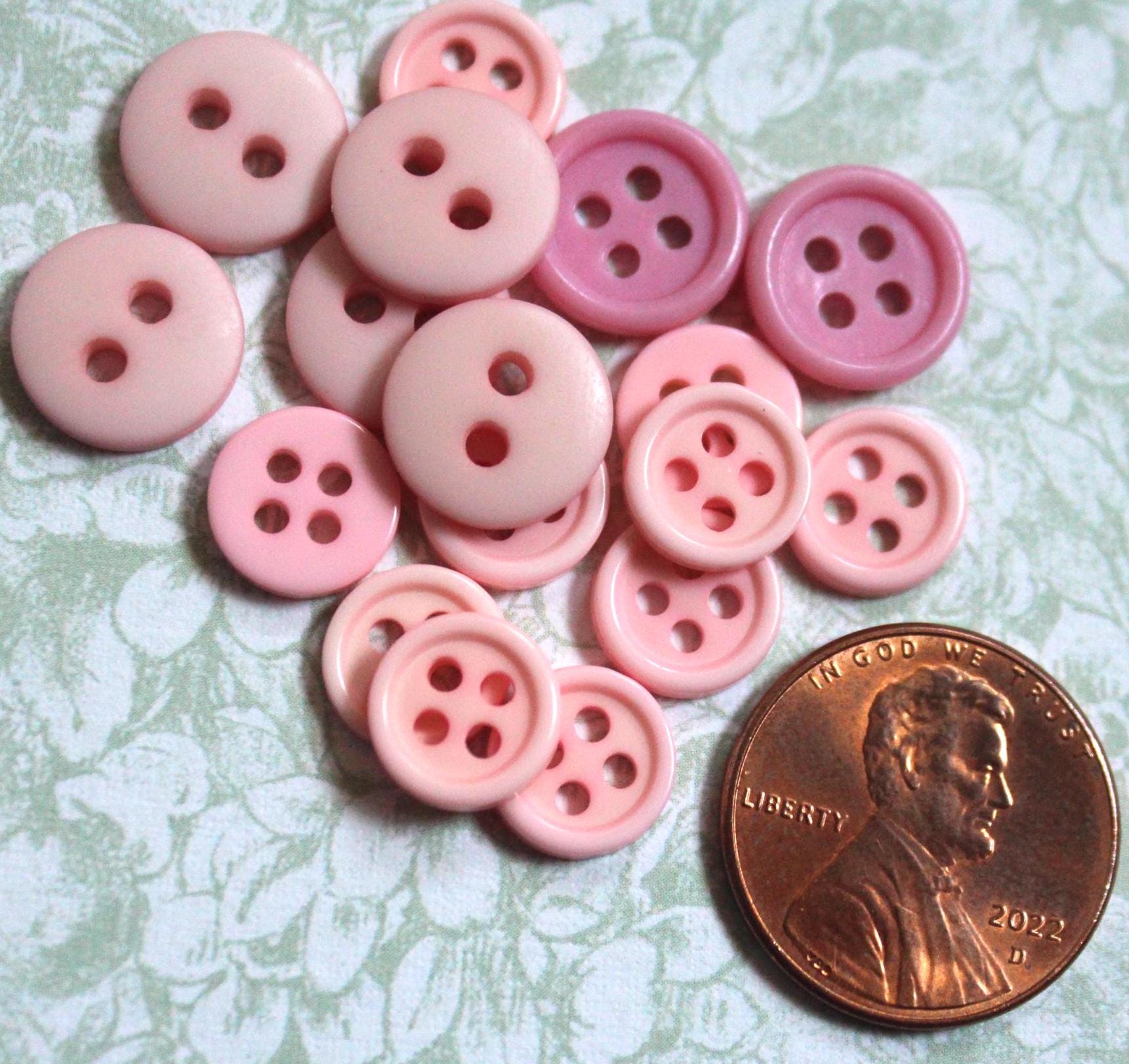 Small Mixed Pink Buttons - Etsy