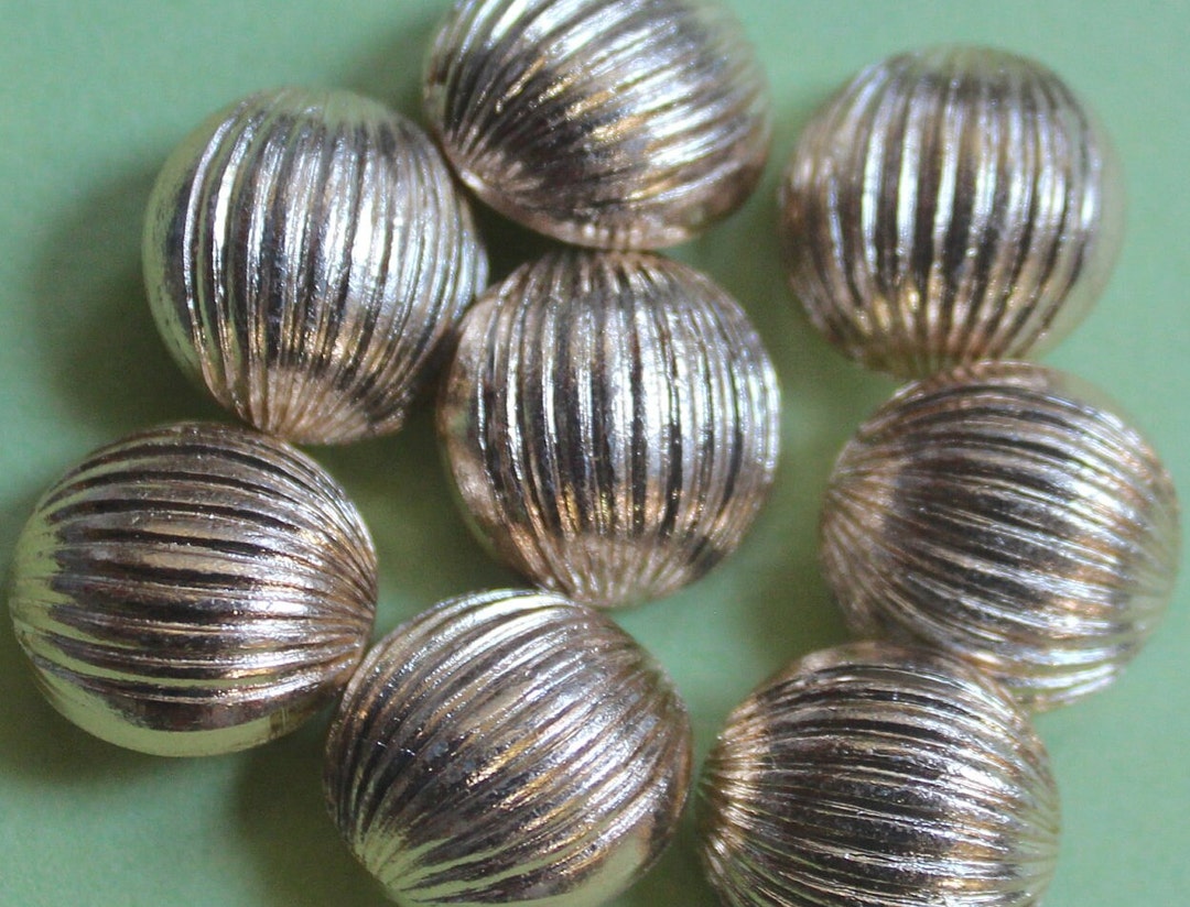 Silver Tone Textured Dome Buttons - Etsy