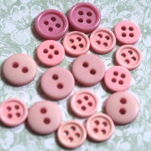 Small Mixed Pink Buttons - Etsy