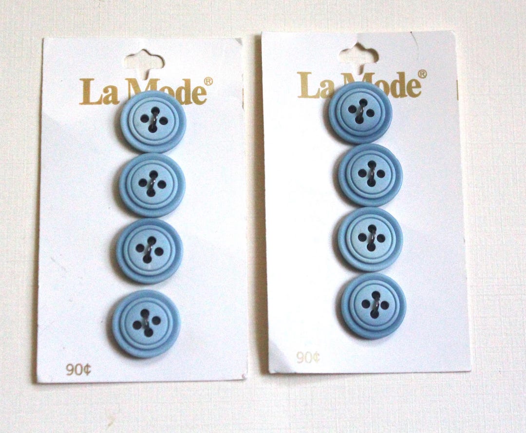 Vintage Blue 4-hole Buttons - Etsy
