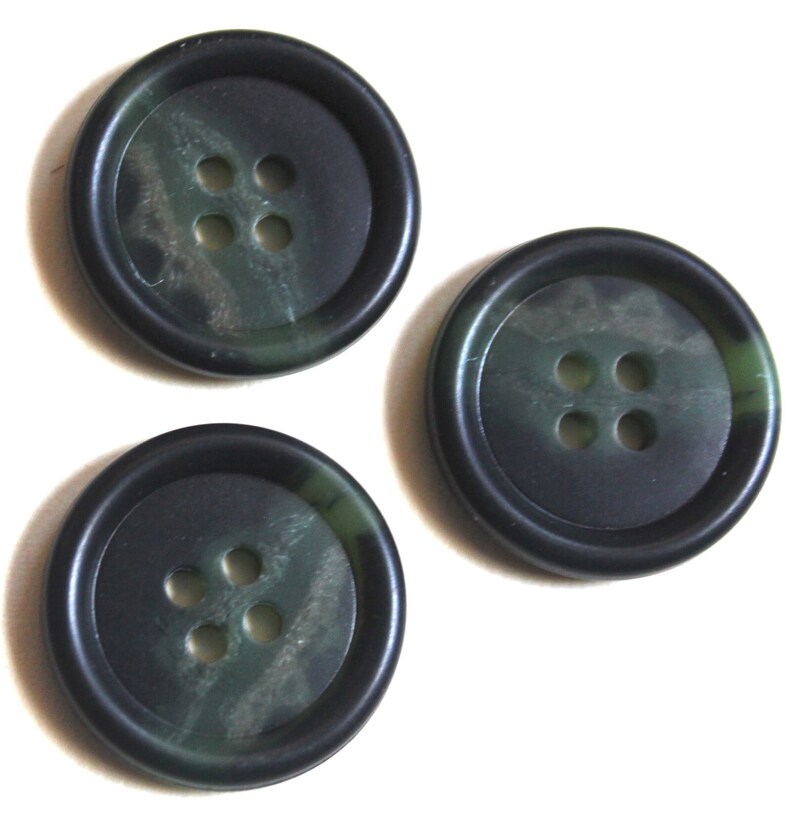 Dark Green and Black Marble Buttons - Etsy