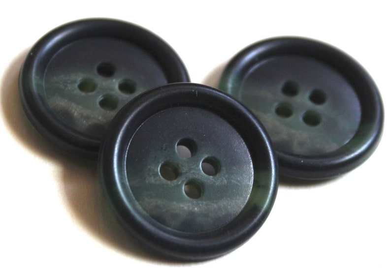 Dark Green and Black Marble Buttons - Etsy