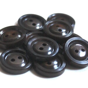 Vintage Dark Brown Buttons - Etsy